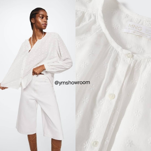 Mango | Tops | Mango Embroidered Blouse | Poshmark